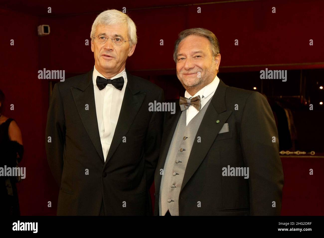 Walter Vergnano and Fausto Marchionni attend the opening night of 'La ...