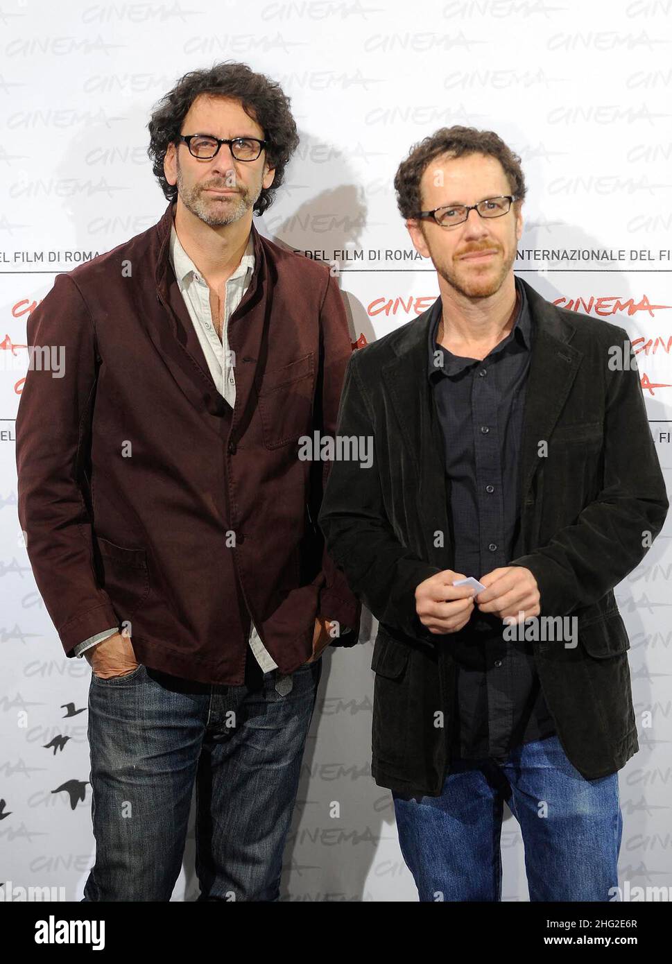 Joel and Ethan Cohen pose during a photocall for 'A Serious Man' during ...