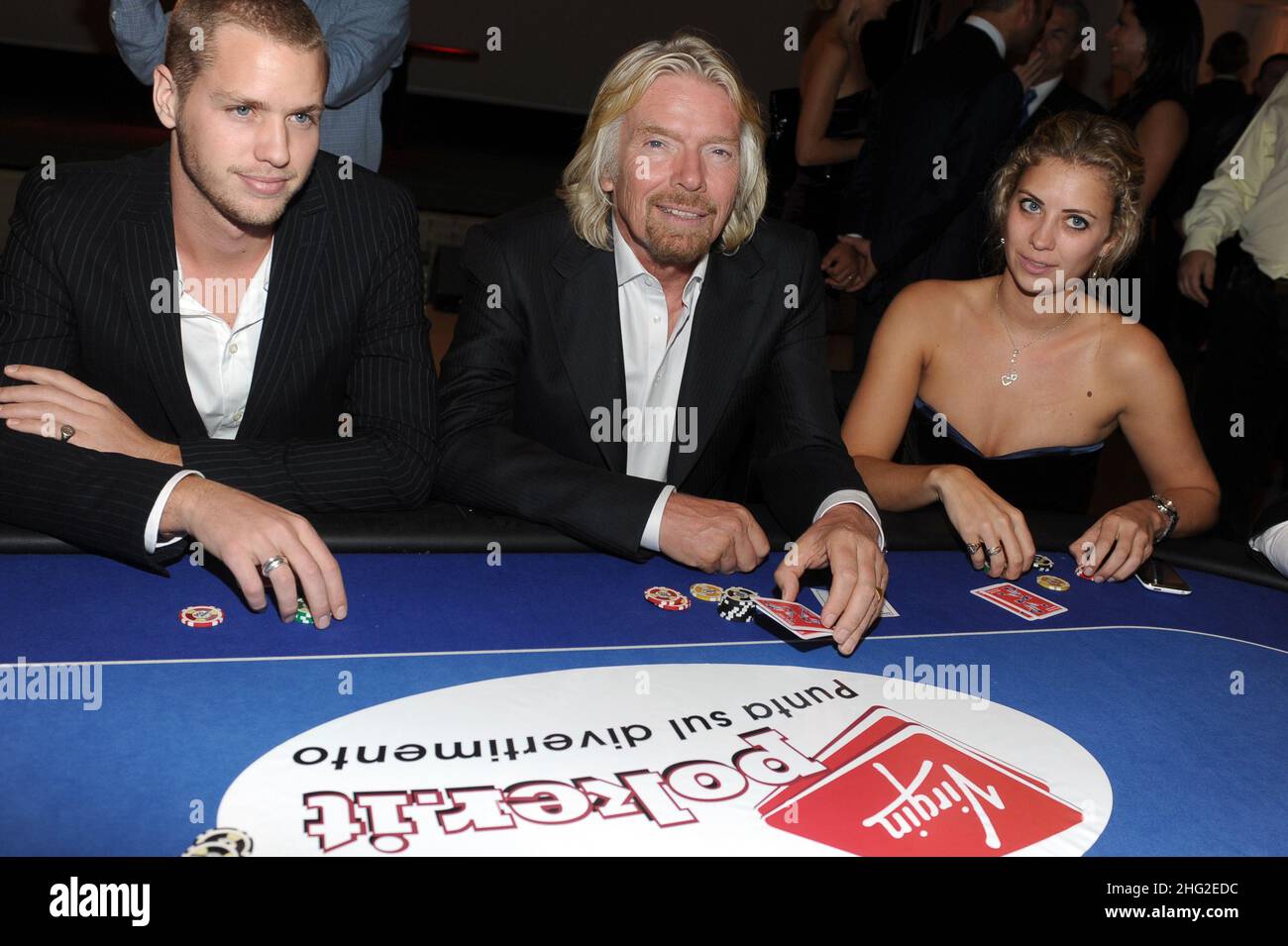 Richard Branson with daughter Holly and son Sam at Virgin Games Charity ...