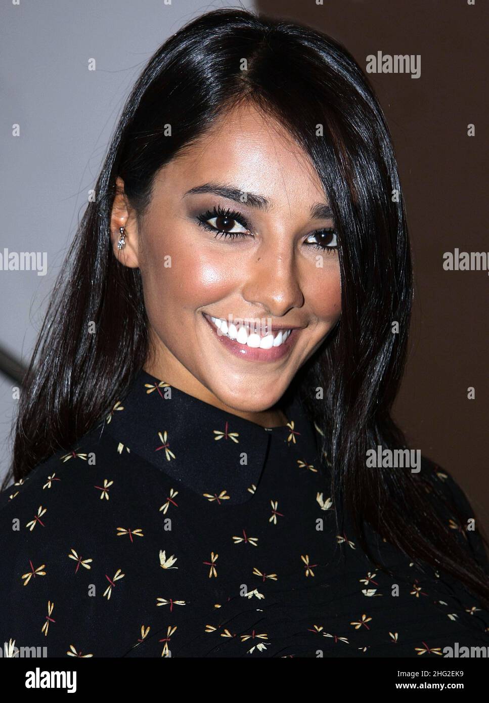 Juliana Moreira watches the catwalk show at the Visionaire Design ...