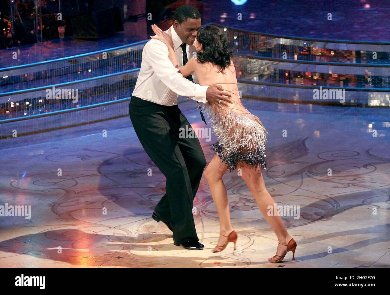 Former US athlete Carl Lewis appears on the Italian TV show 'Dancing ...