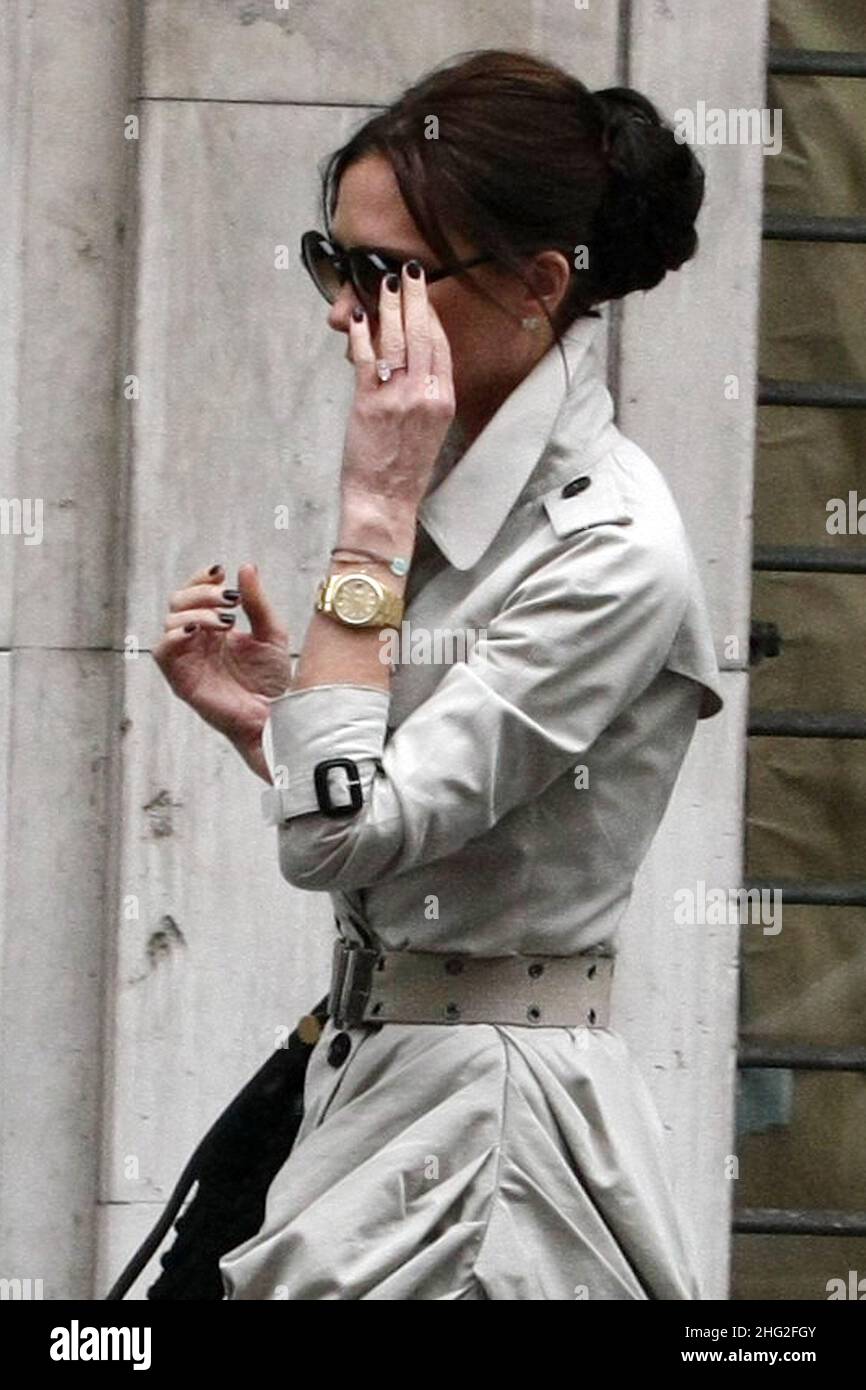 Victoria Beckham leaves the atelier (studio) of Dolce and Gabbana in ...