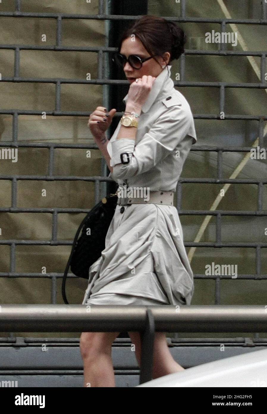 Victoria Beckham leaves the atelier (studio) of Dolce and Gabbana in ...