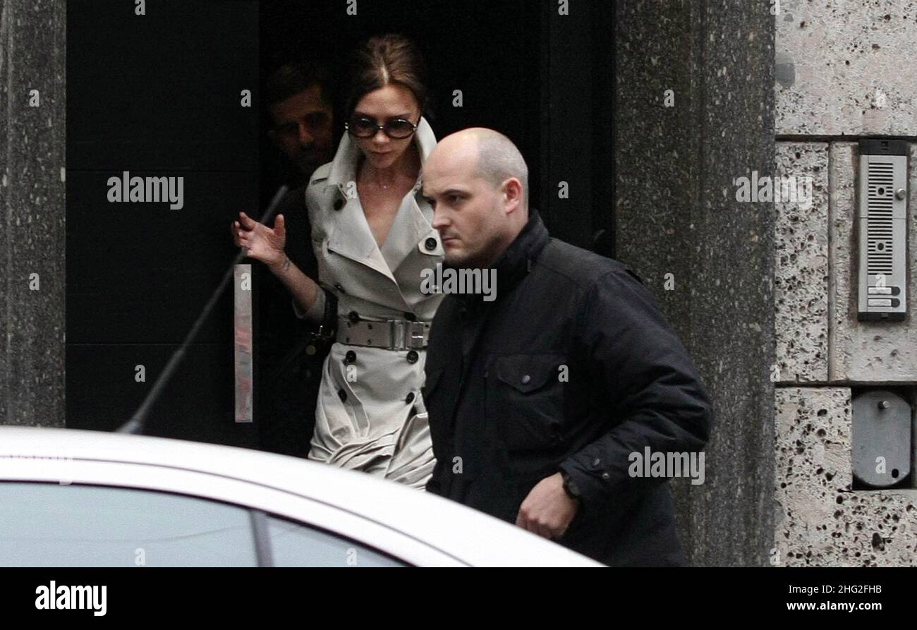 Victoria Beckham leaves the atelier (studio) of Dolce and Gabbana in ...