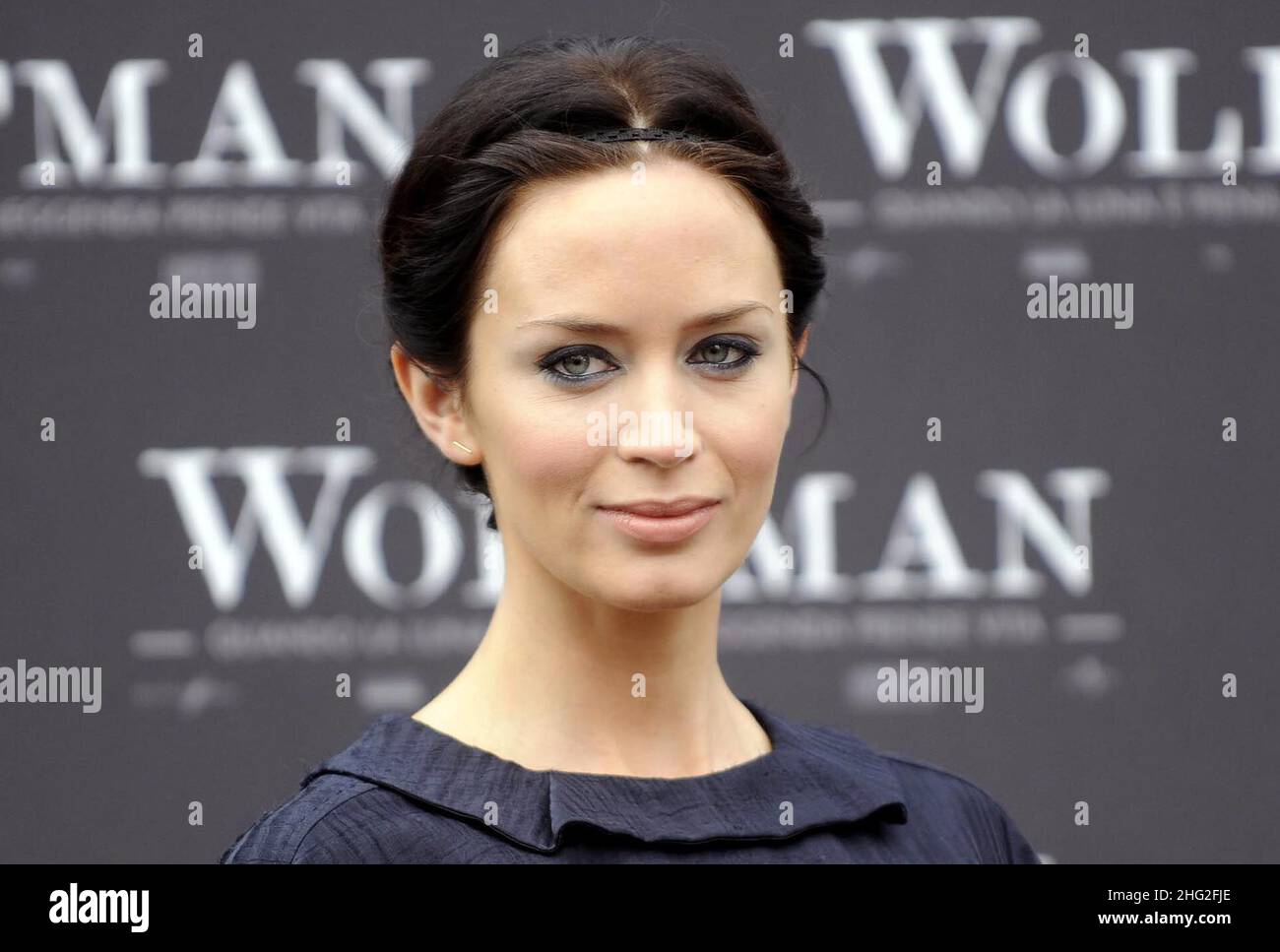 Emily Blunt attends a photocall for new movie 'Wolfman', Rome, Italy ...
