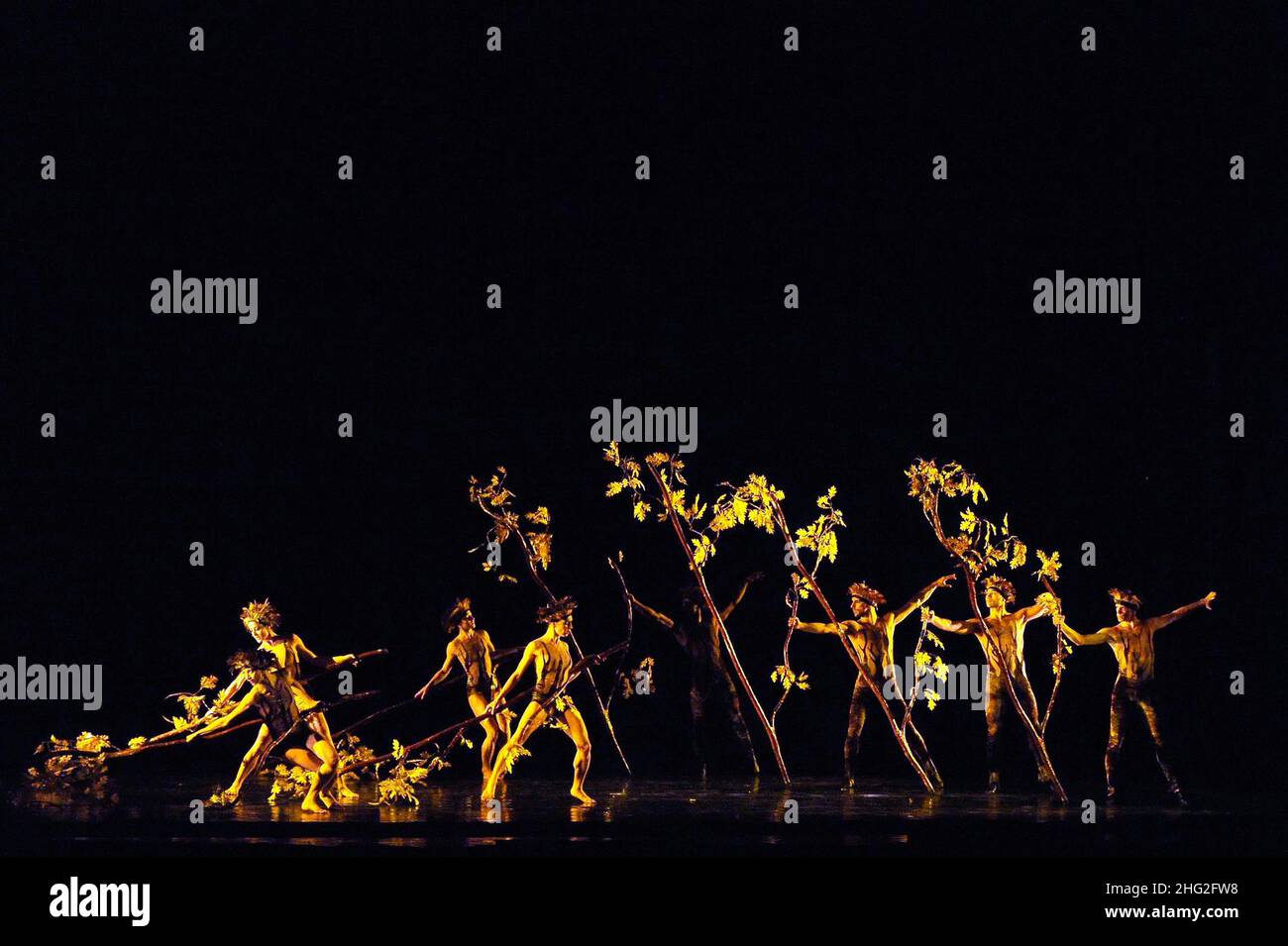 Dancers from the Momix dance company performs during their show ...