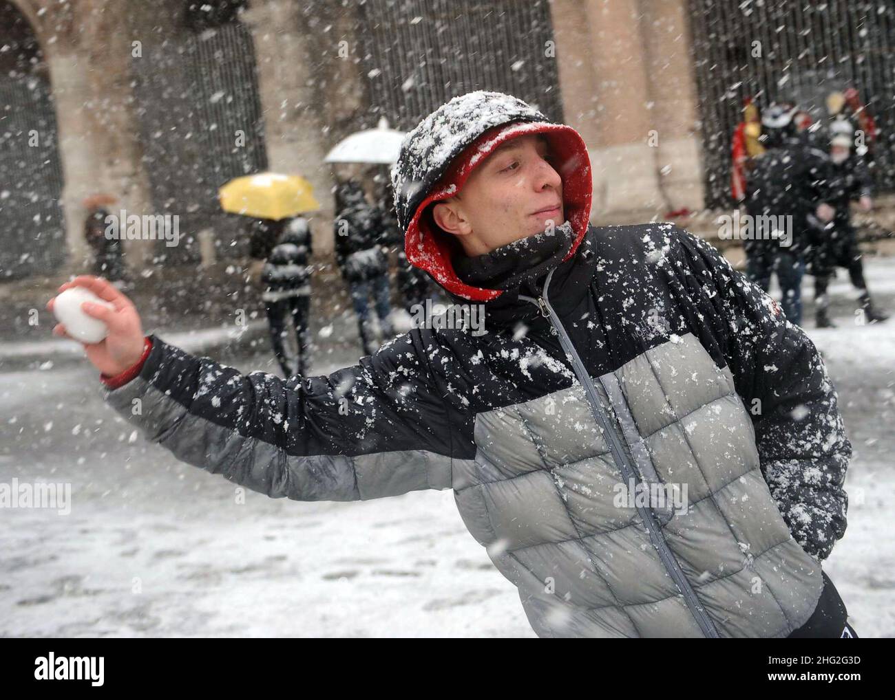 Snowfall in Rome, Italy Stock Photo - Alamy