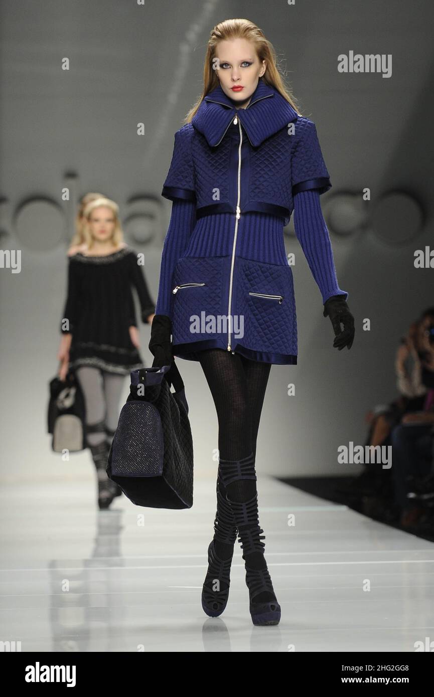 A model wears a creation by Rocco Barocco during the women's 2010 Fall ...
