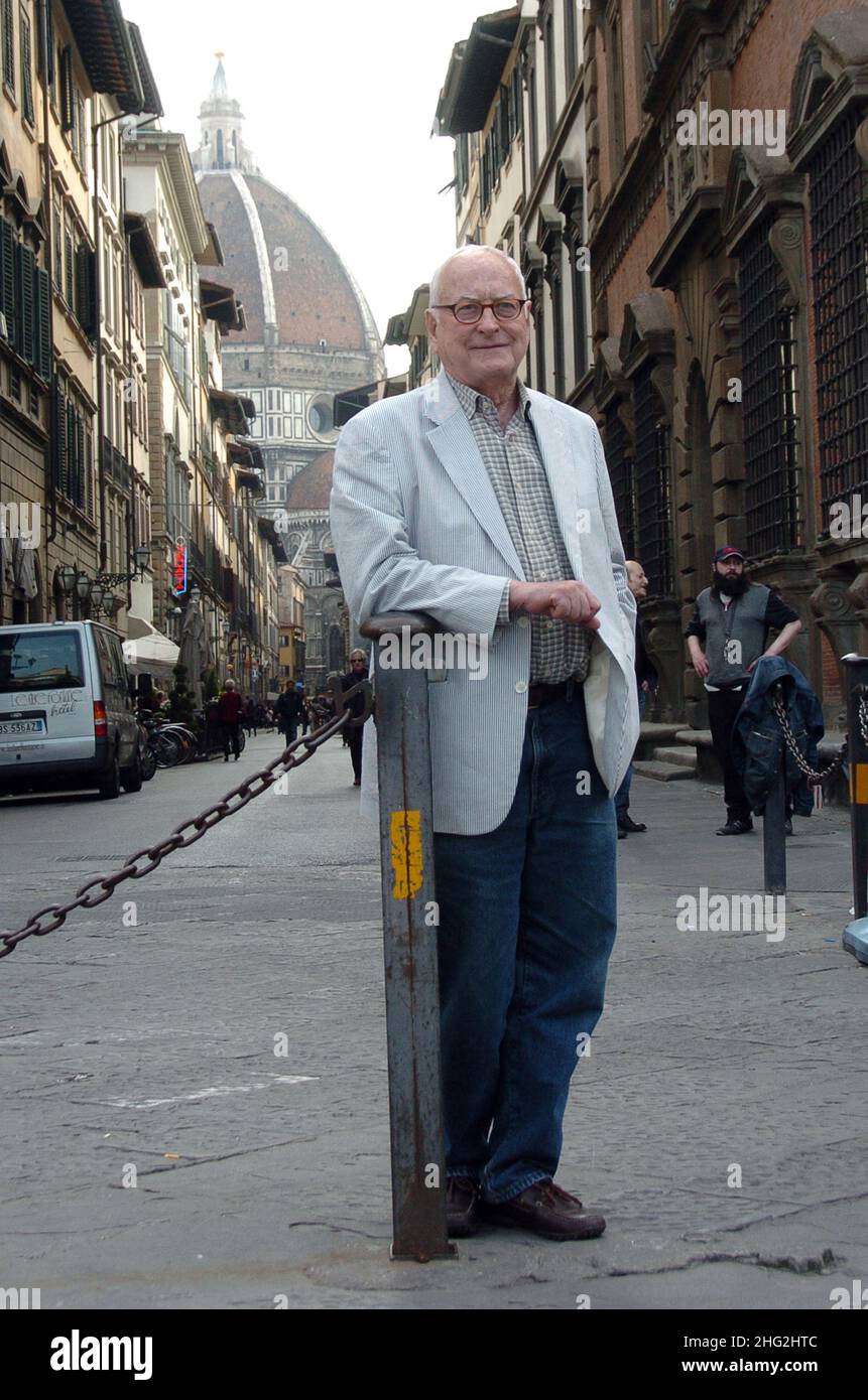 American film director James Ivory poses for photographs in Florence ...