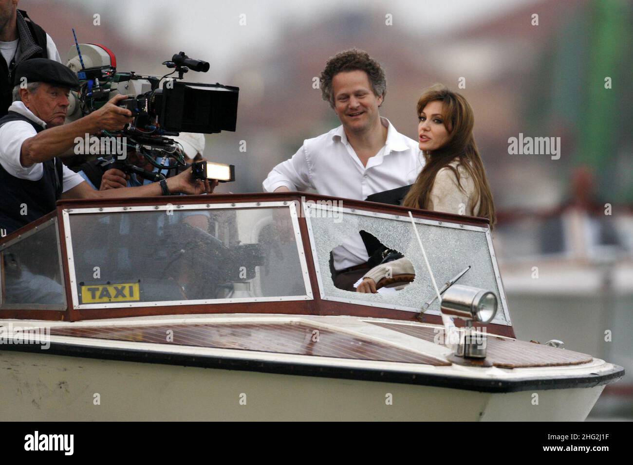 Angelina Jolie pictured on set whilst filming for the movie 'The ...