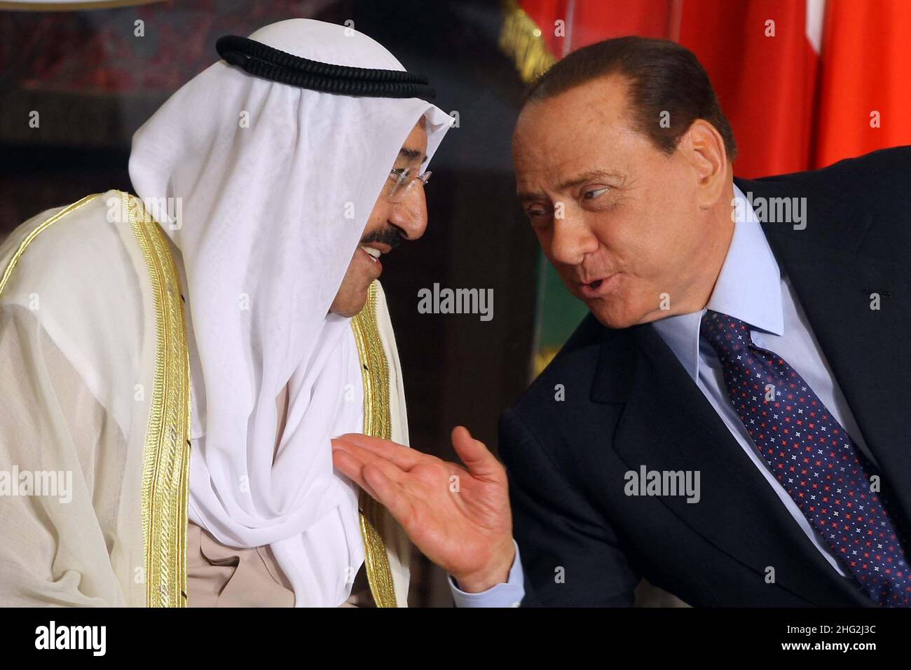 Italian Prime Minister Silvio Berlusconi meets with Emir of Kuwait ...