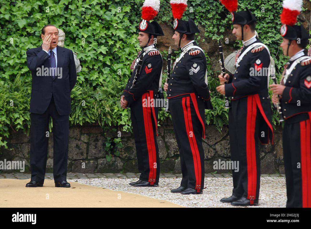 Italian Prime Minister Silvio Berlusconi meets with Emir of Kuwait ...