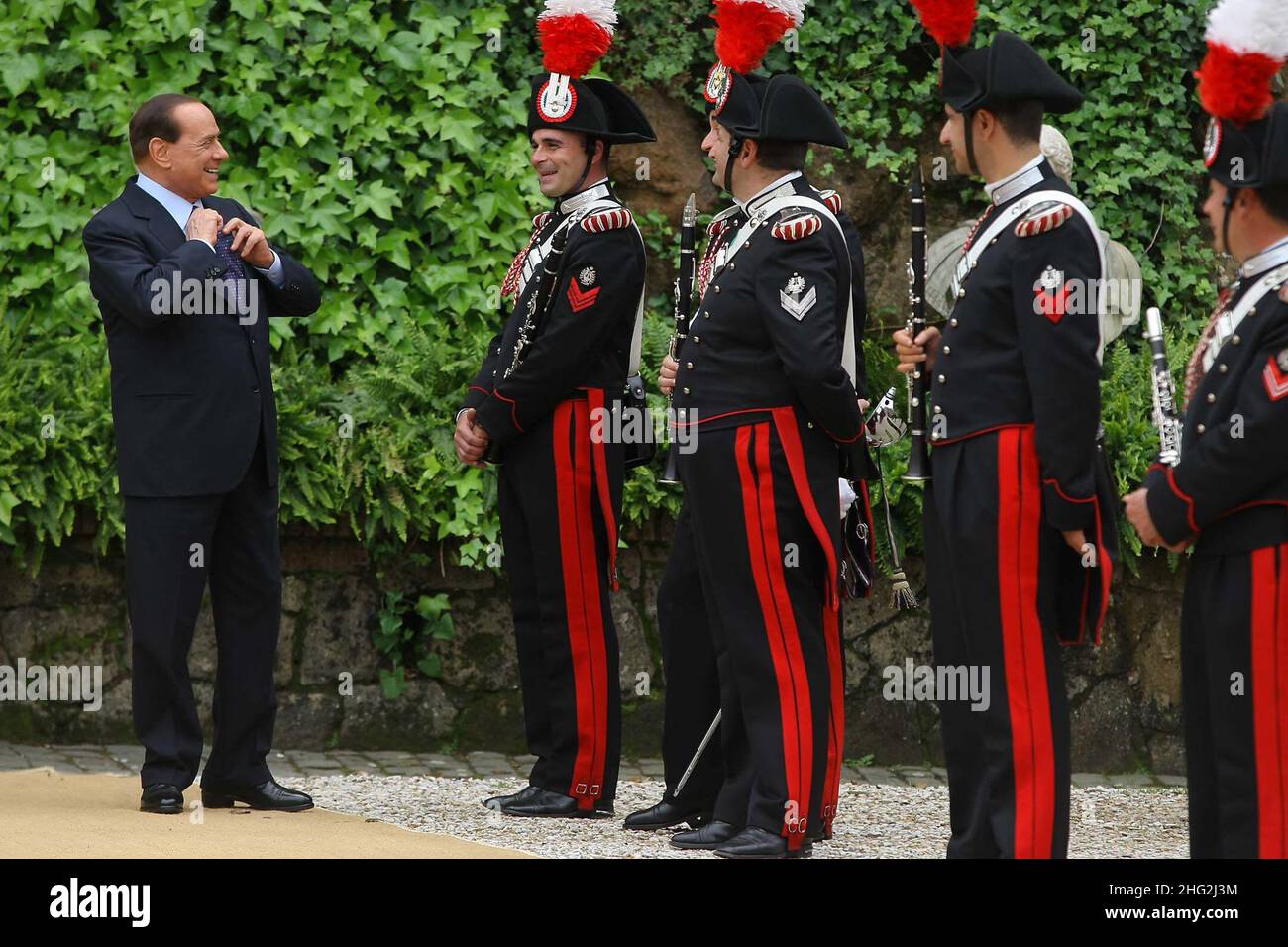 Italian Prime Minister Silvio Berlusconi meets with Emir of Kuwait ...