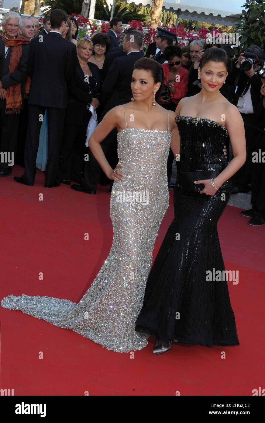 Aishwarya Rai Bachchan and Eva Longoria Parker pictured during the ...