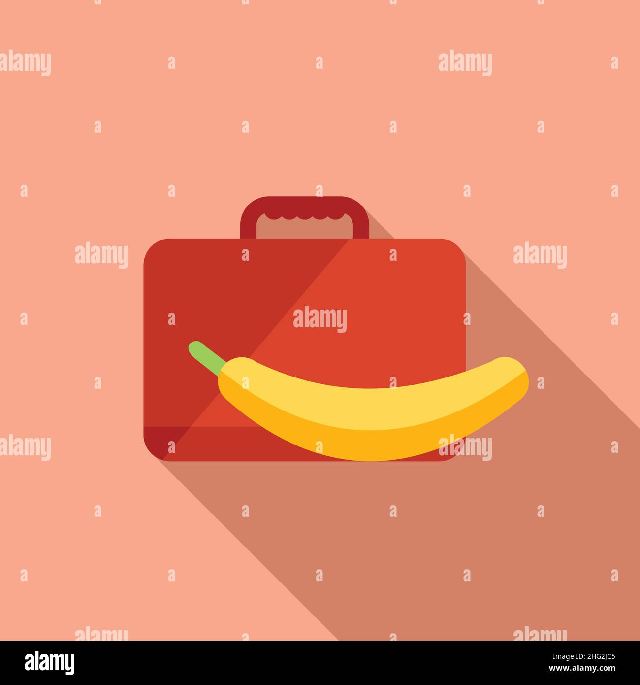 Kid school lunchbox icon flat vector. Dinner food. Meal healthy Stock ...