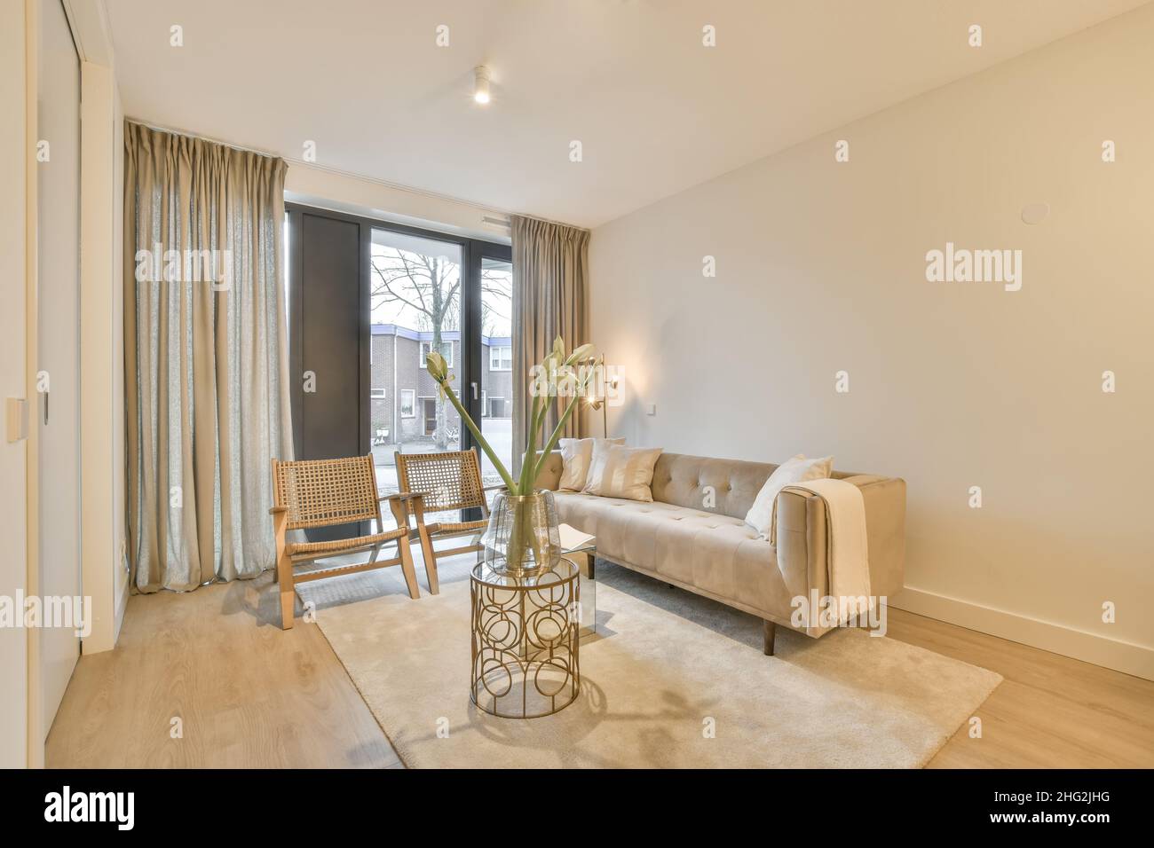 Interior of a beautiful living room. Modern and luxury house design ...