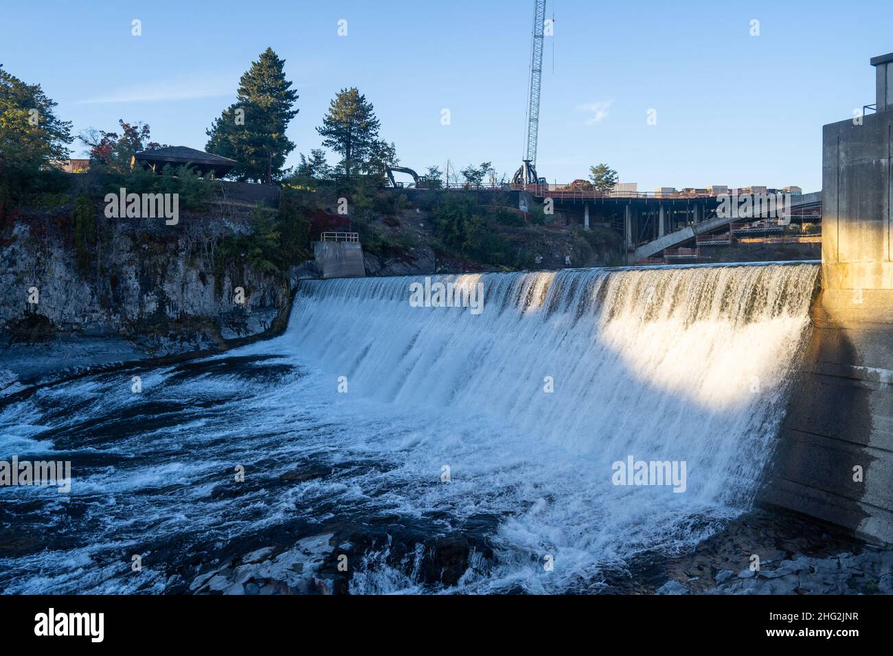 Spokane Falls is the name of a waterfall and dam on the Spokane River ...