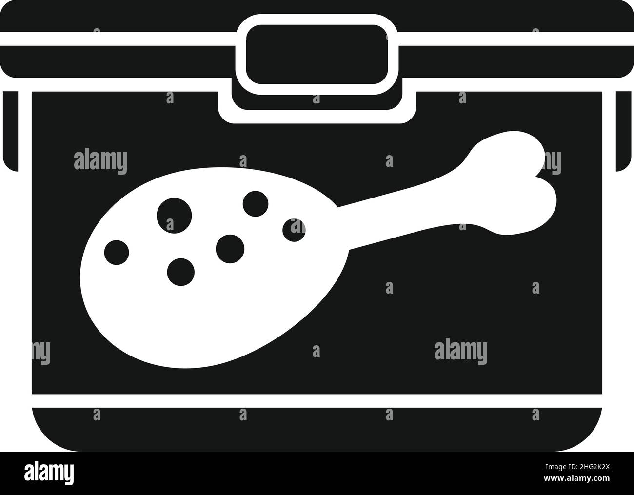Food meat box icon simple vector. School dinner. Healthy food Stock ...