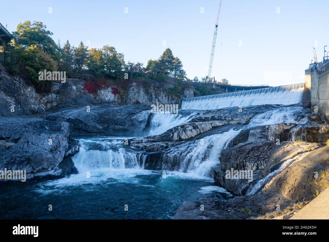 Spokane Falls is the name of a waterfall and dam on the Spokane River ...