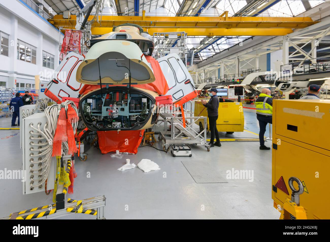 Marignane, France. 14th Jan, 2022. Airbus Helicopters workers seen on ...