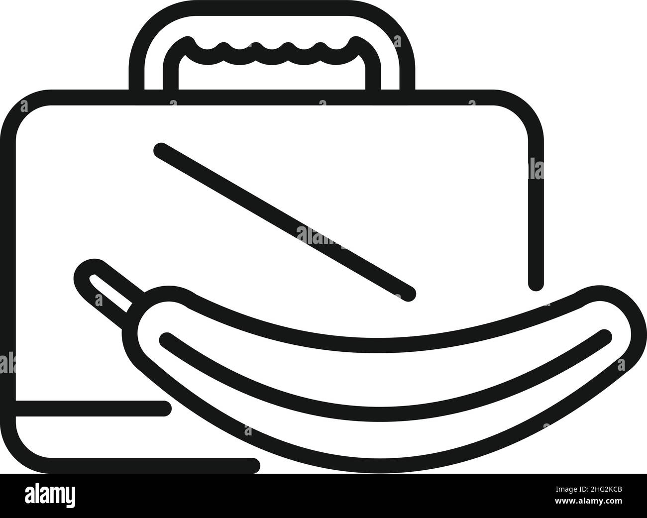 Kid school lunchbox icon outline vector. Dinner food. Meal healthy ...