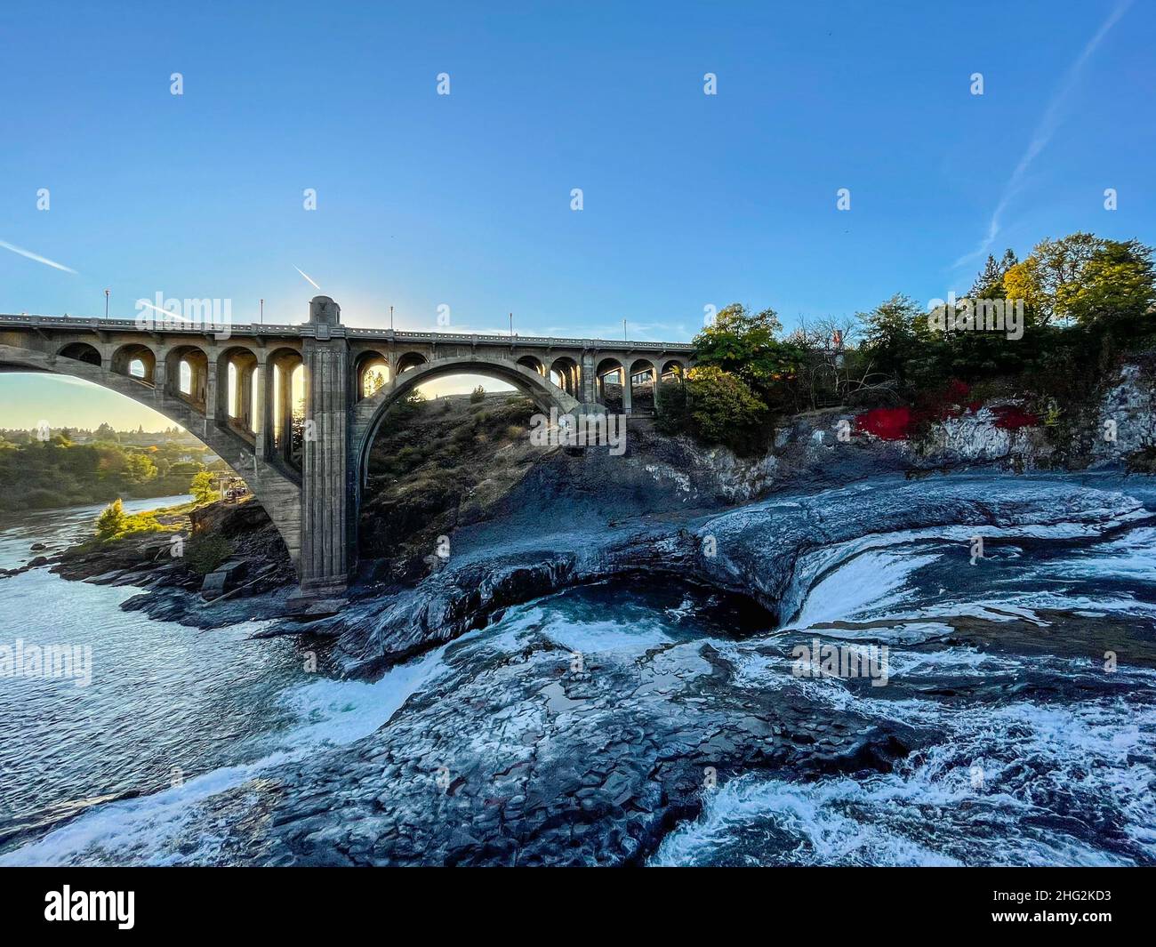 Spokane Falls is the name of a waterfall and dam on the Spokane River ...