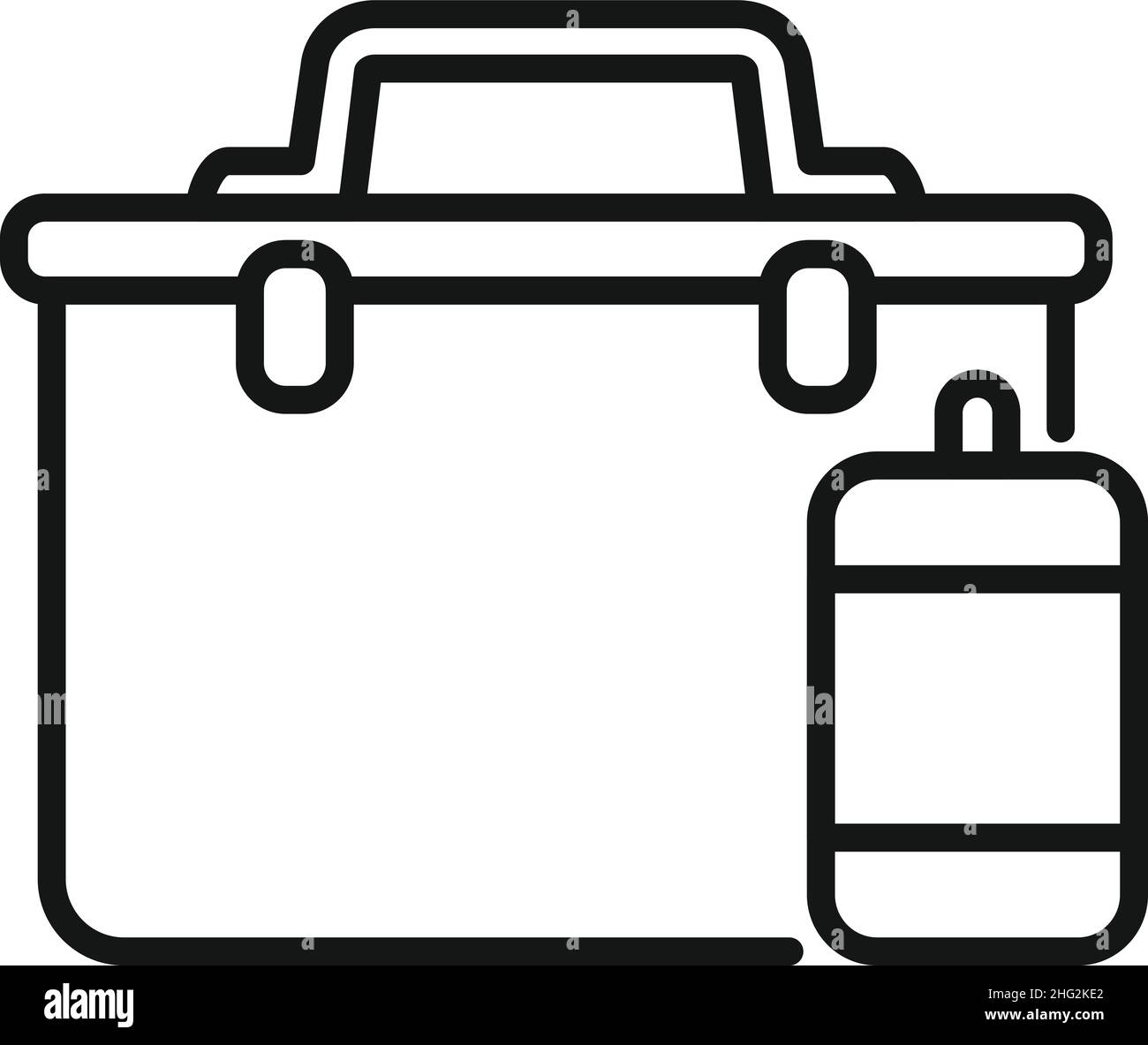 Snack lunch box icon outline vector. Dinner food. Healthy meal Stock ...