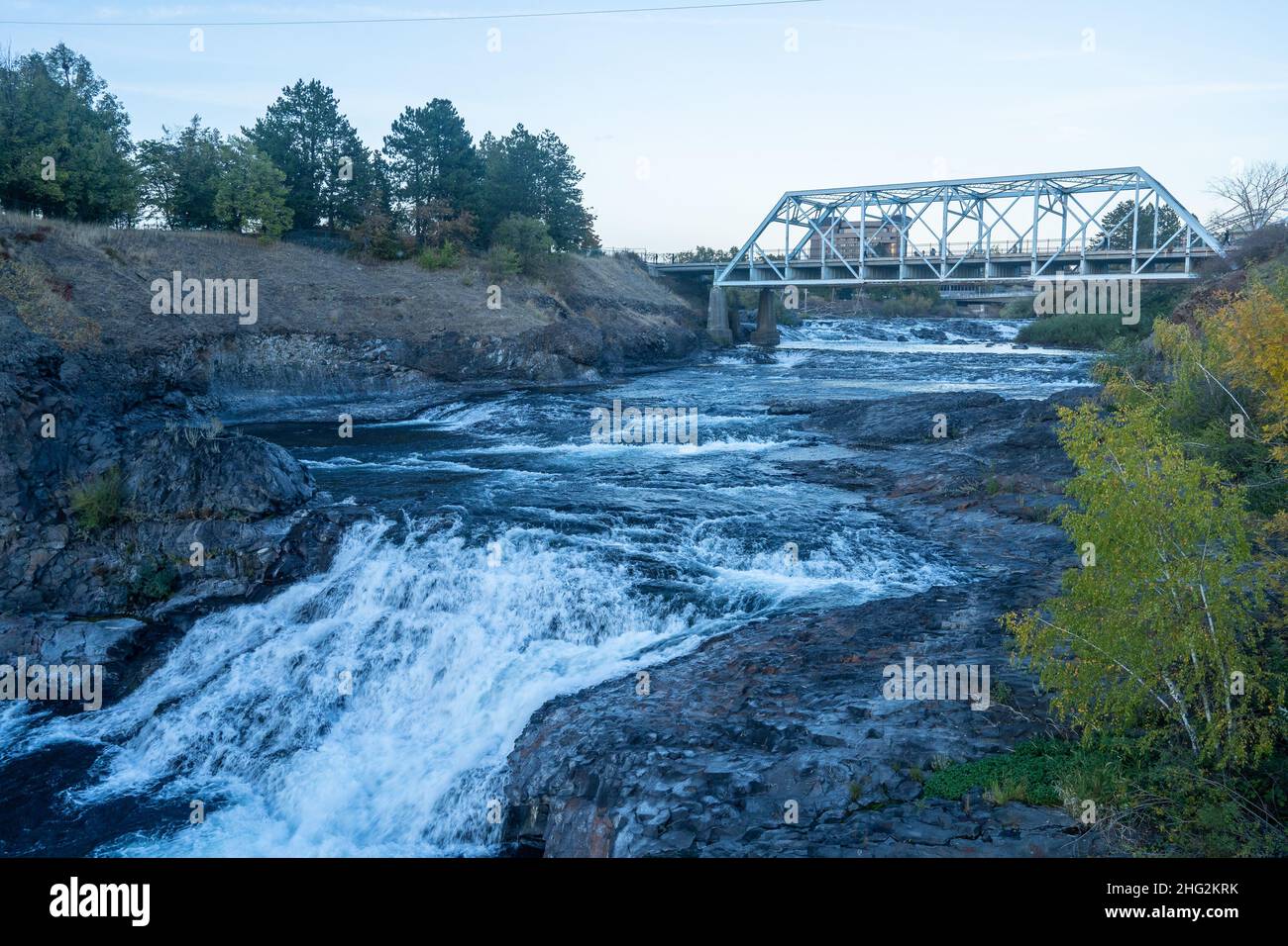 Spokane Falls is the name of a waterfall and dam on the Spokane River ...