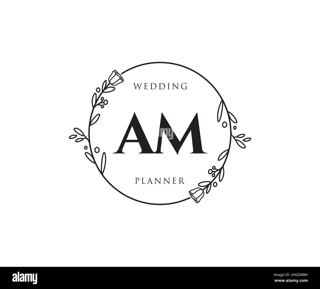 AM feminine logo. Usable for Nature, Salon, Spa, Cosmetic and Beauty ...
