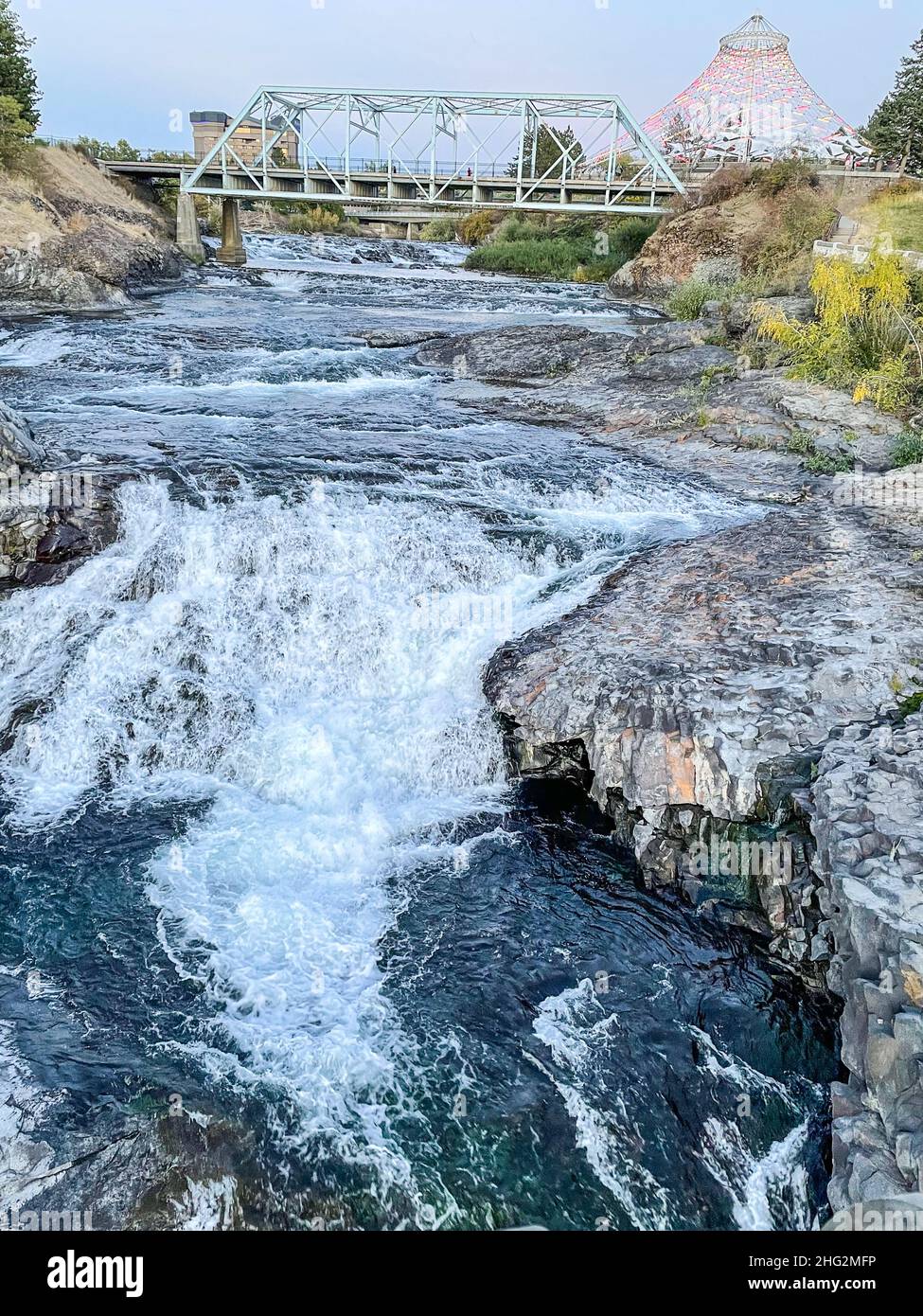Spokane Falls is the name of a waterfall and dam on the Spokane River ...