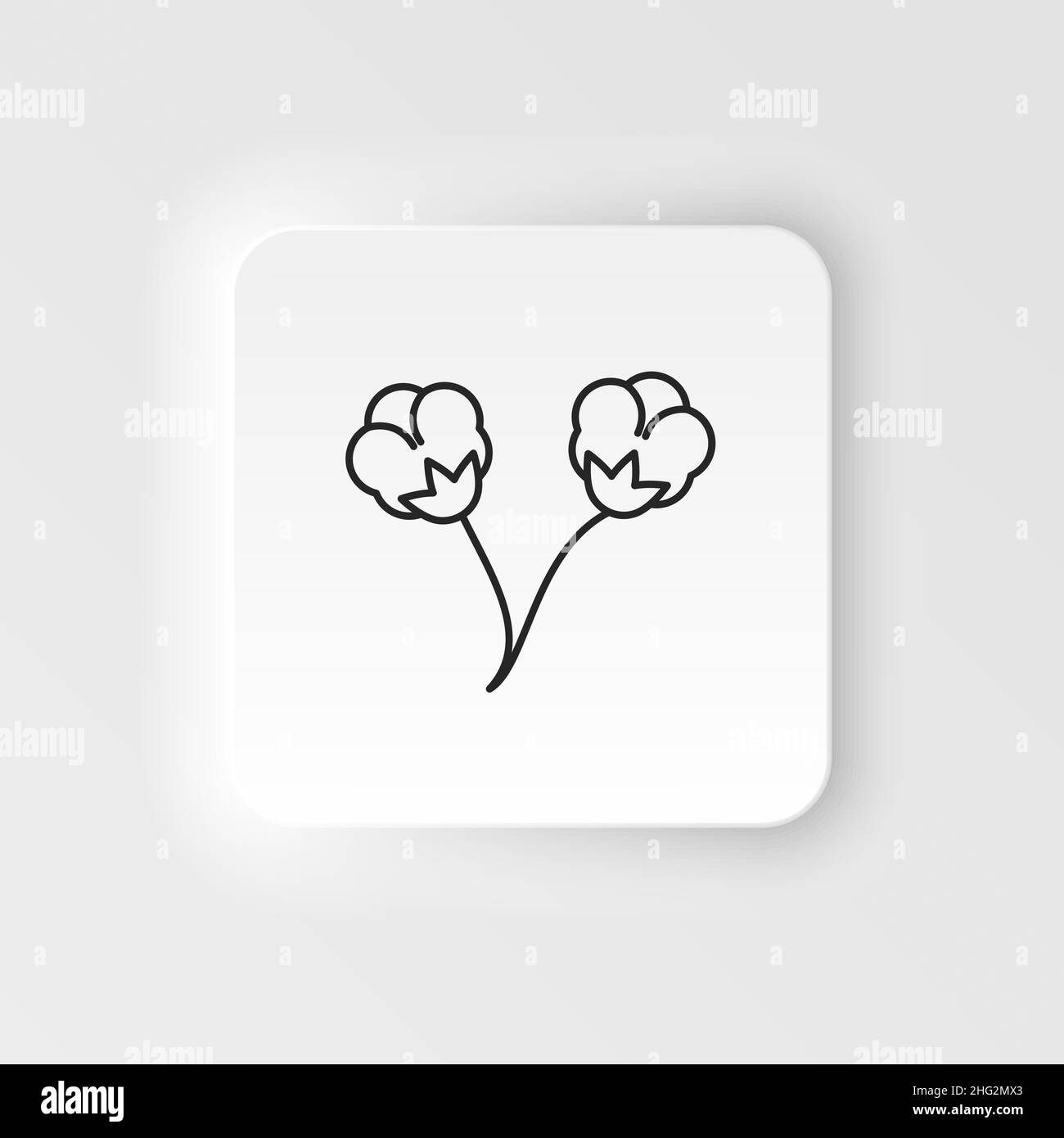 Cotton flower icon. Simple element illustration natural concept. Cotton ...