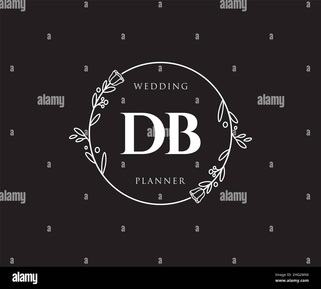 DB feminine logo. Usable for Nature, Salon, Spa, Cosmetic and Beauty ...