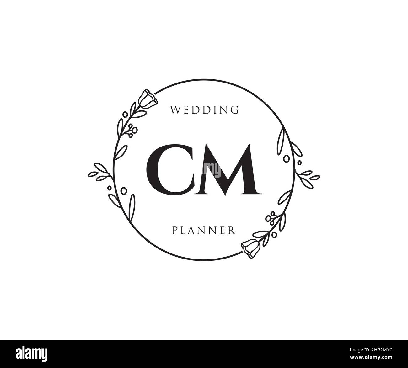 CM feminine logo. Usable for Nature, Salon, Spa, Cosmetic and Beauty ...