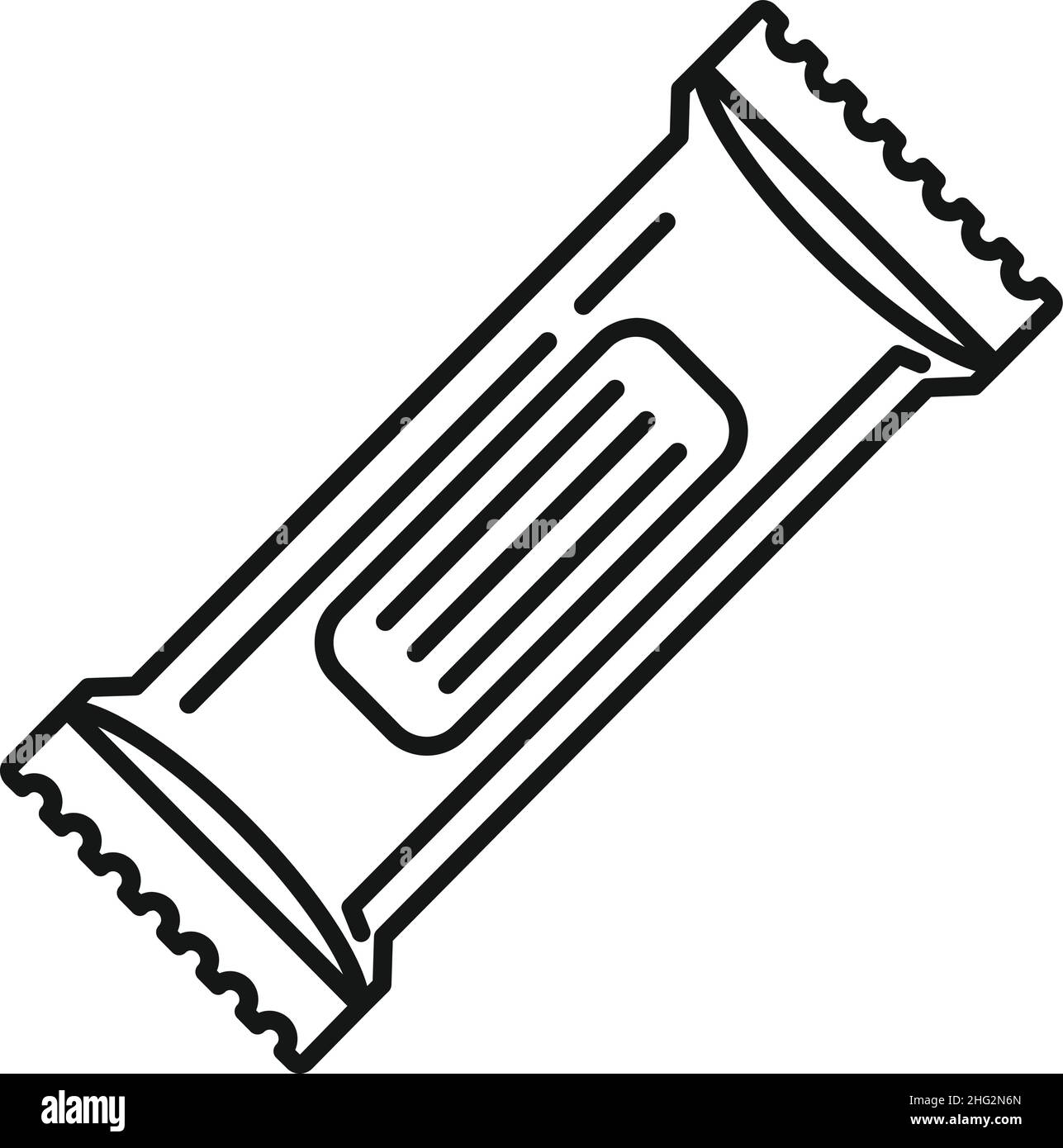 Sport snack bar icon outline vector. Granola food. Sweet pack Stock ...