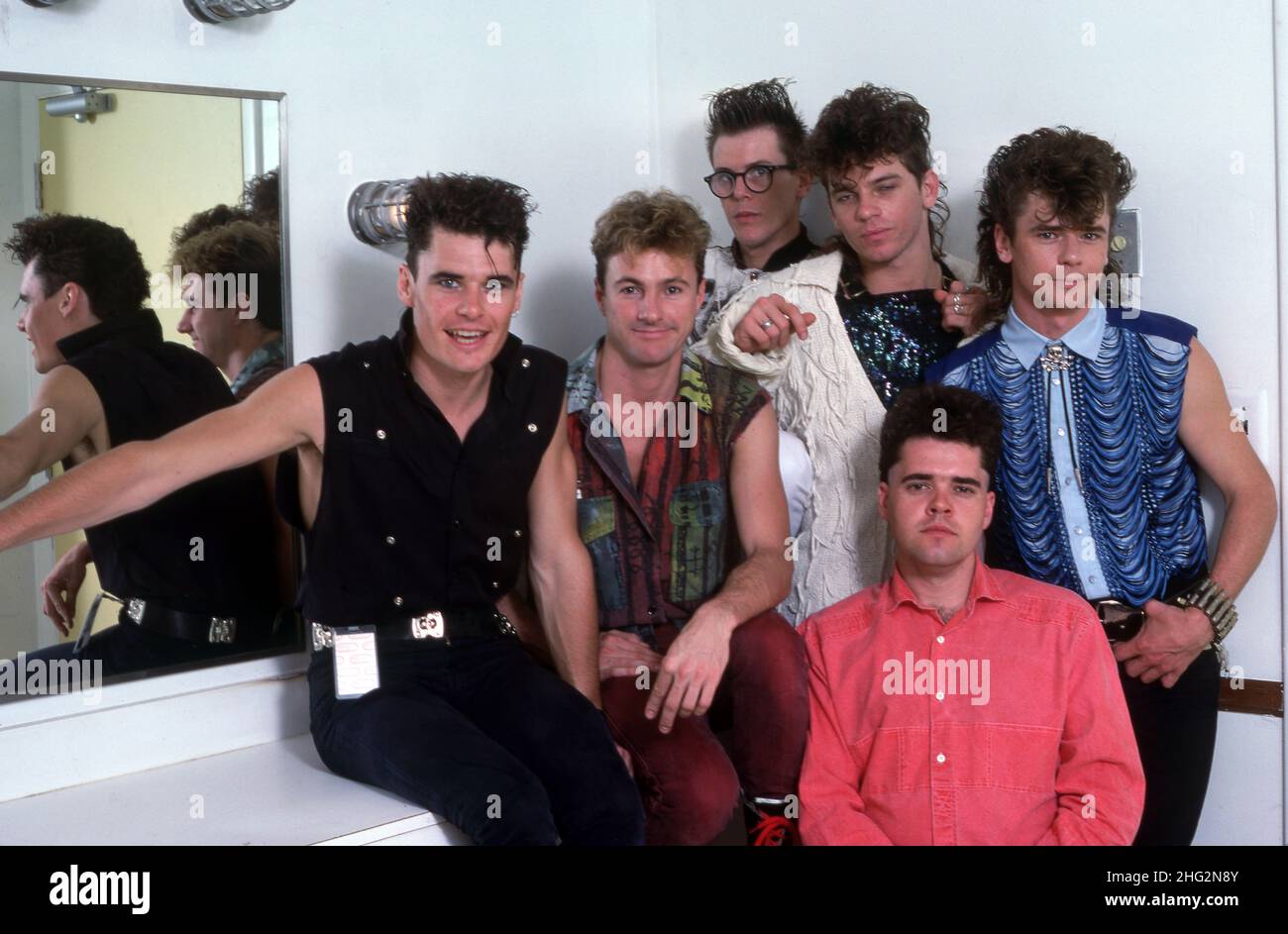 CLARKSTON, MI - JUNE 22: (L-R) Drummer Jon Farriss, bass guitarist ...