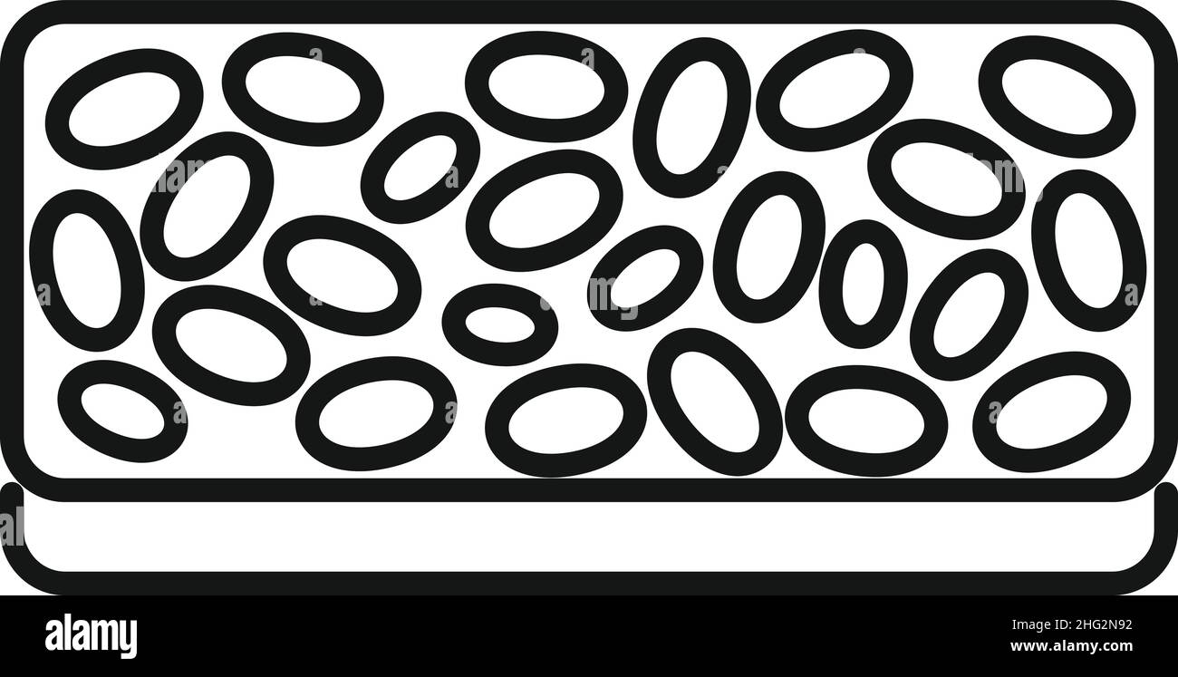 Grain snack bar icon outline vector. Food granola. Protein energy Stock ...