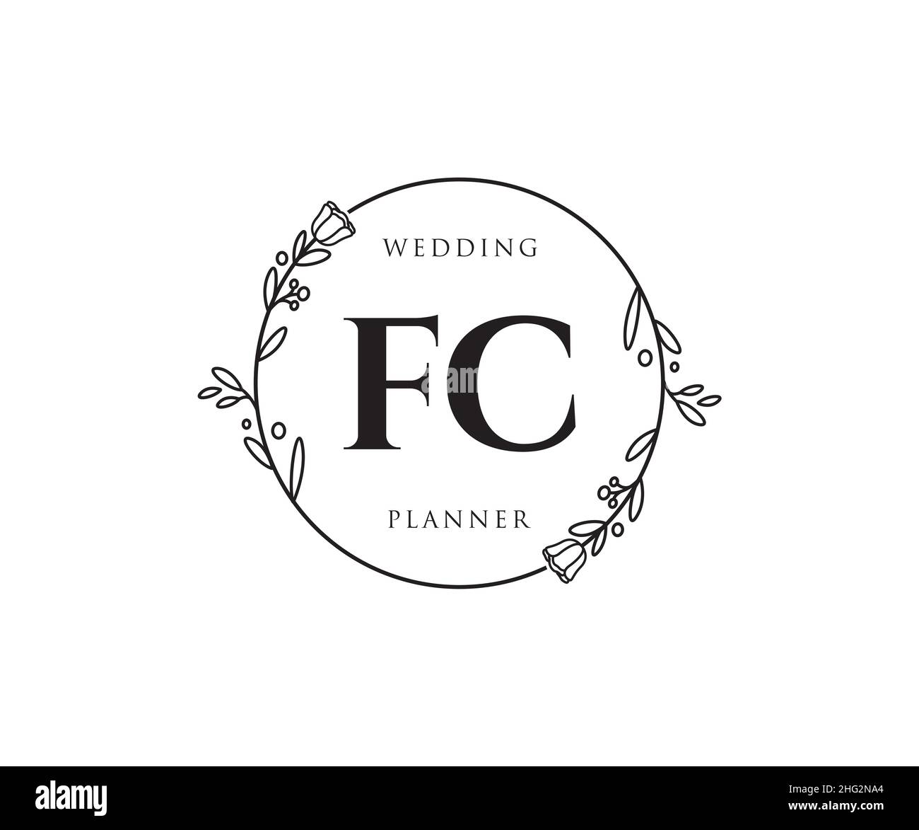 FC feminine logo. Usable for Nature, Salon, Spa, Cosmetic and Beauty ...