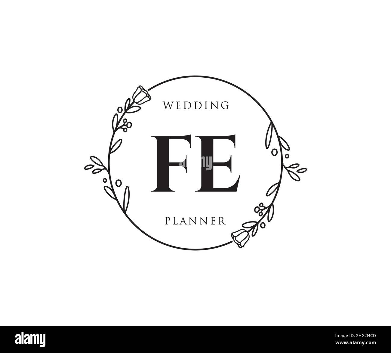 FE feminine logo. Usable for Nature, Salon, Spa, Cosmetic and Beauty ...