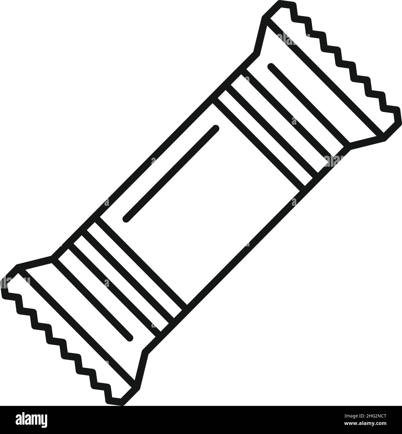 Morning snack bar icon outline vector. Food chocolate. Sweet pack Stock ...