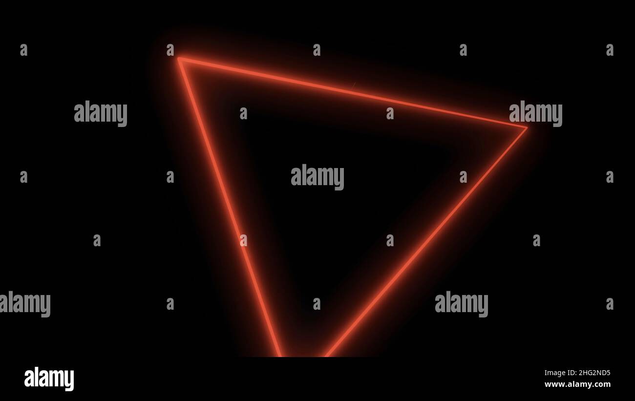 Abstract background with neon triangles. Seamless loop. Neon Triangular ...