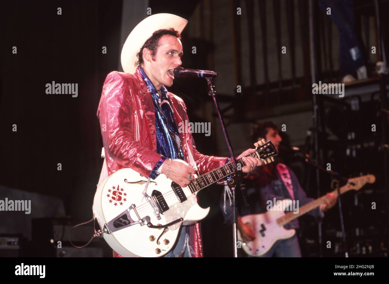 Adam Ant in concert Royal Oak Music Theatre on November 12 1985 in Royal Oak Michigan Credit ...