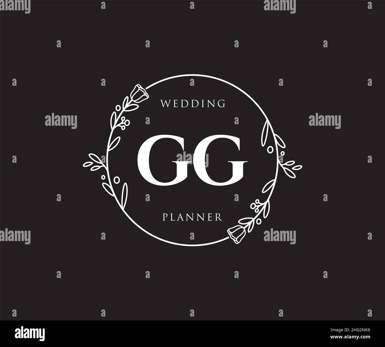 GG feminine logo. Usable for Nature, Salon, Spa, Cosmetic and Beauty ...