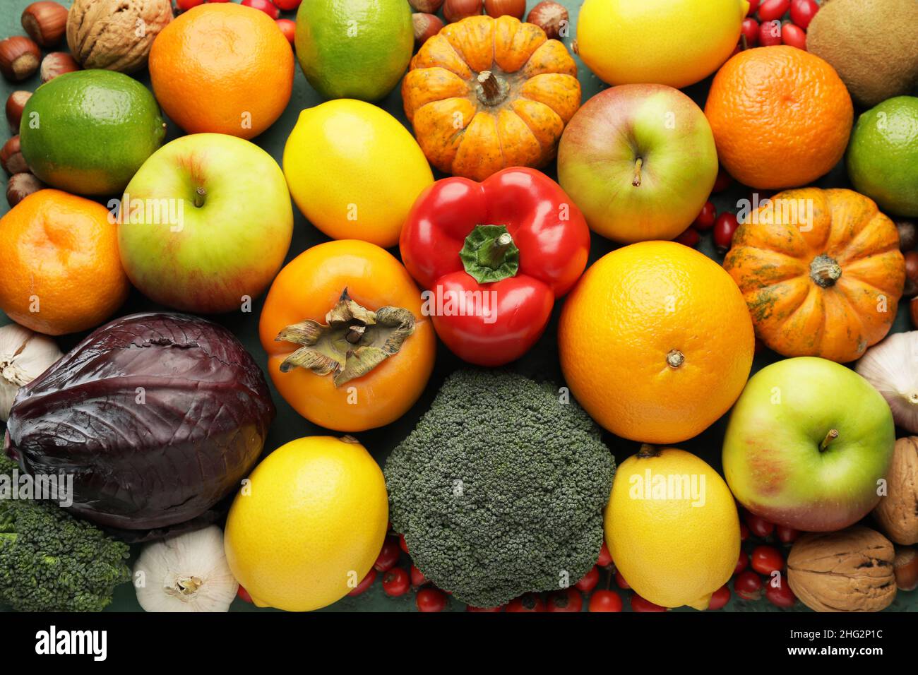 Different healthy products as background Stock Photo - Alamy