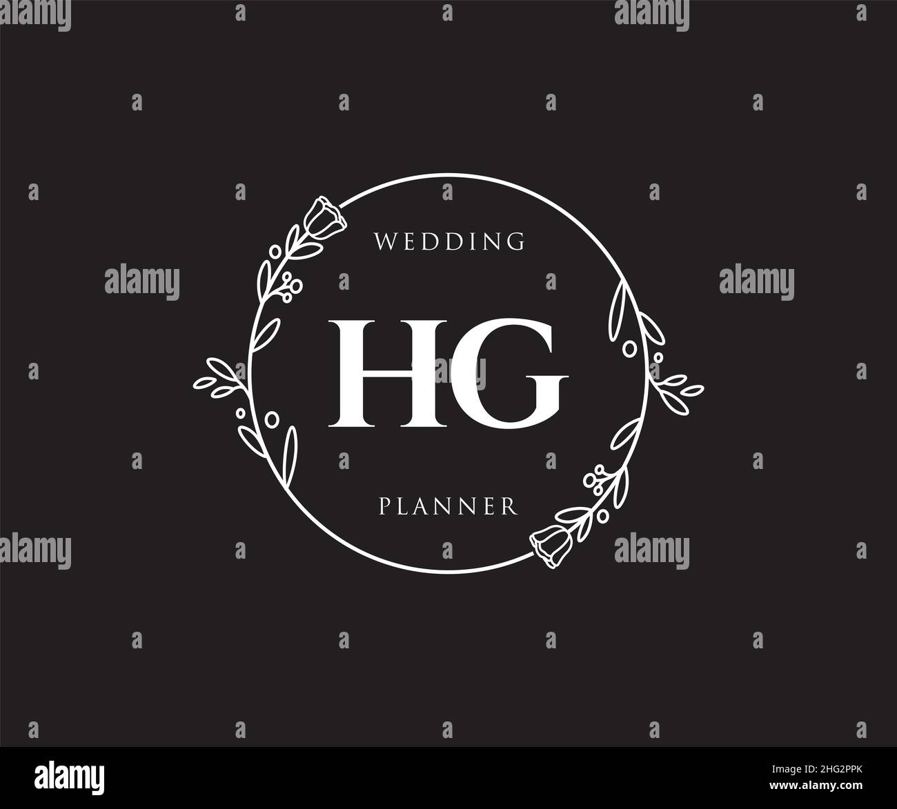 Hg initials logo hi-res stock photography and images - Alamy