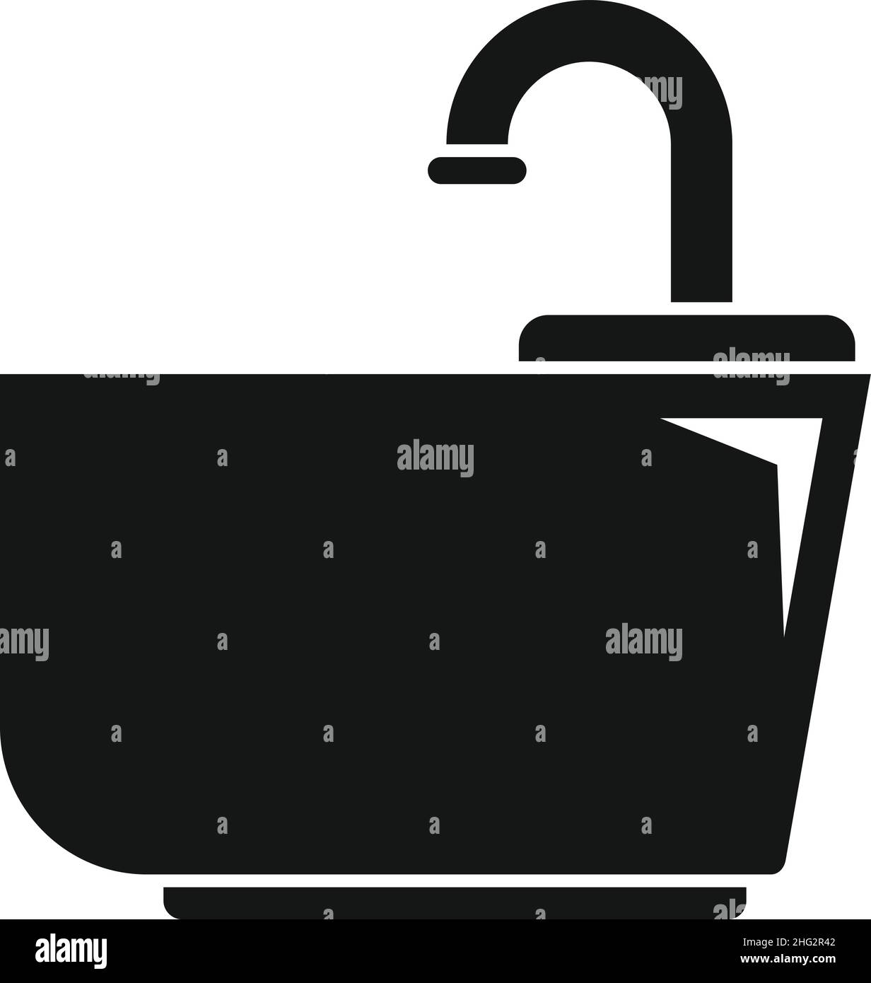 Water tap foot bath icon simple vector. Feet spa. Massage pedicure ...