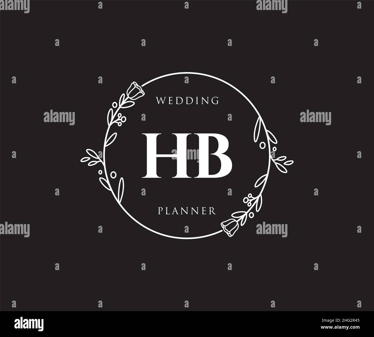 HB feminine logo. Usable for Nature, Salon, Spa, Cosmetic and Beauty ...