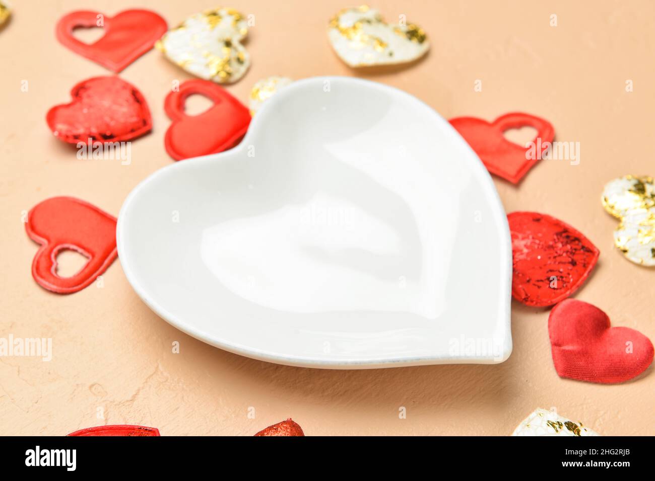 Beautiful beige ceramic plate hi-res stock photography and images - Alamy