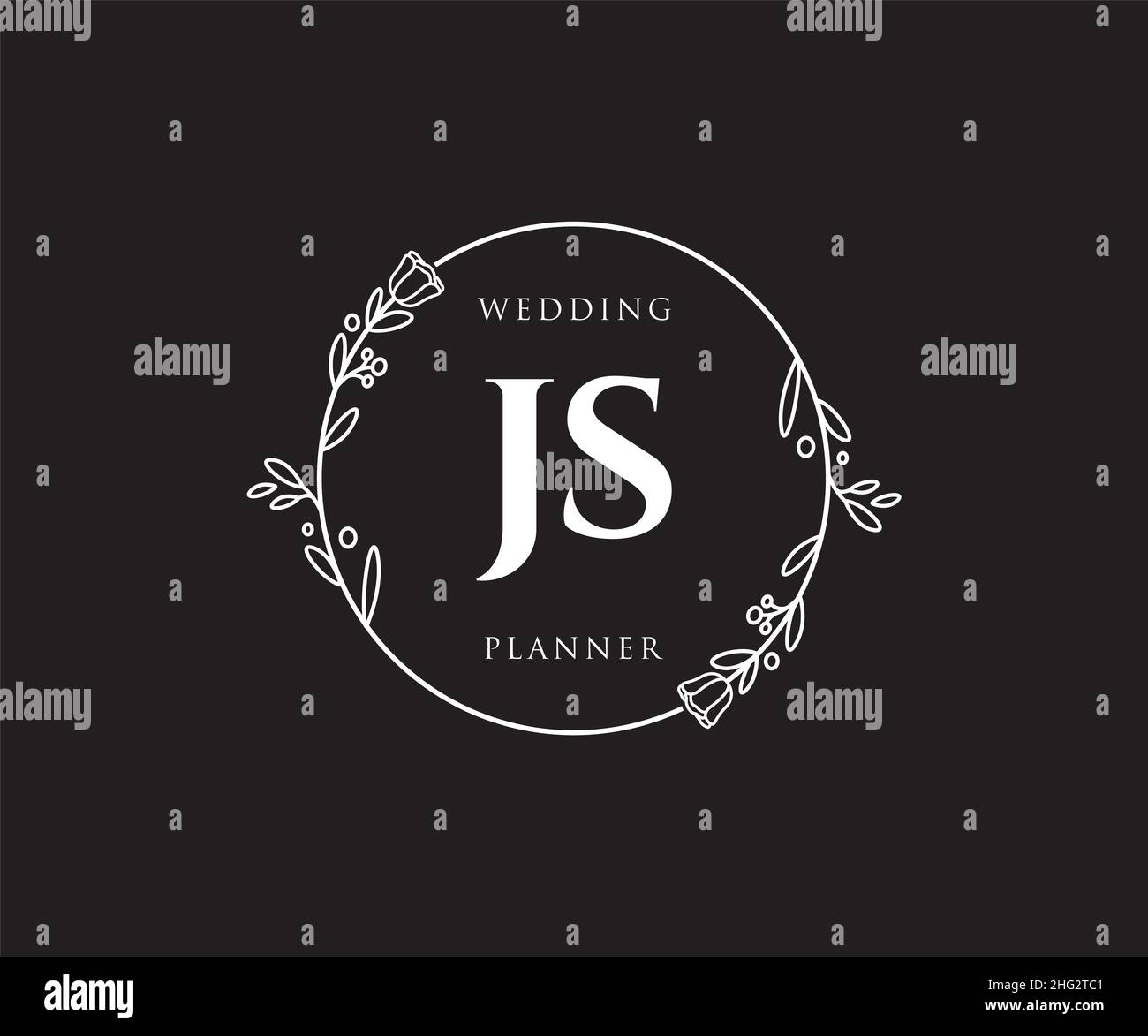 JS feminine logo. Usable for Nature, Salon, Spa, Cosmetic and Beauty ...