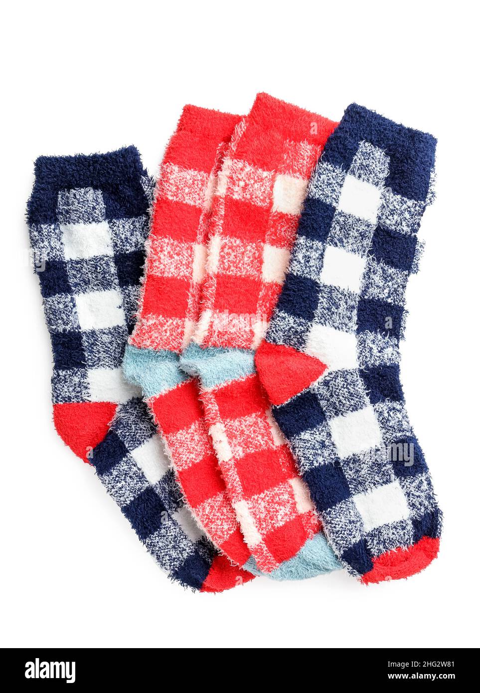 Many socks isolated on white background Stock Photo - Alamy