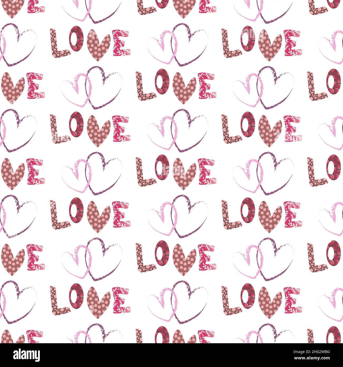 Paper hearts gifts on pink Stock Vector Images - Alamy